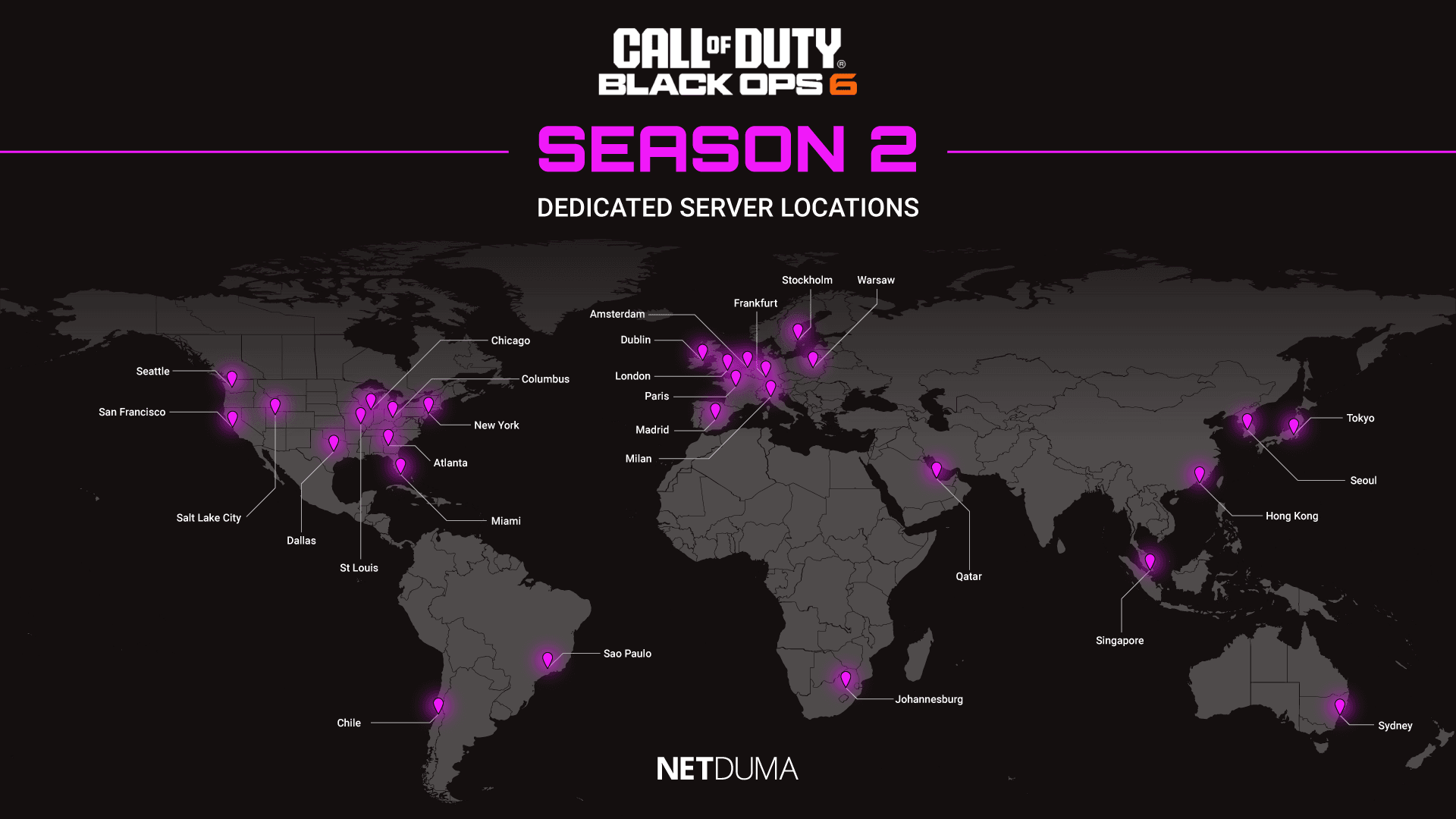 Warzone Season 2 Server Locations: Find The Best Ping Servers | Netduma