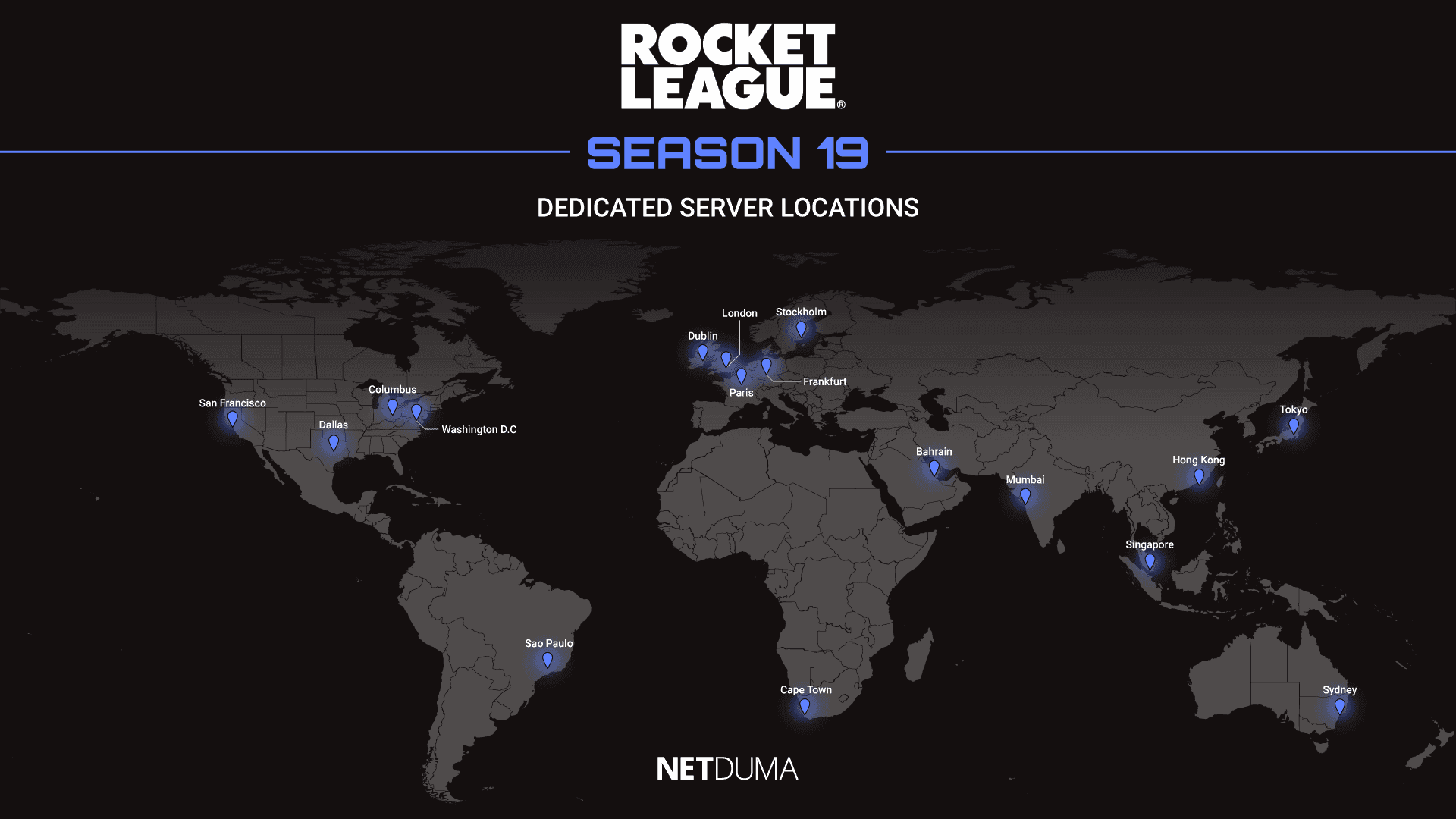 Rocket League Server Locations (Season 19 Update) | Netduma